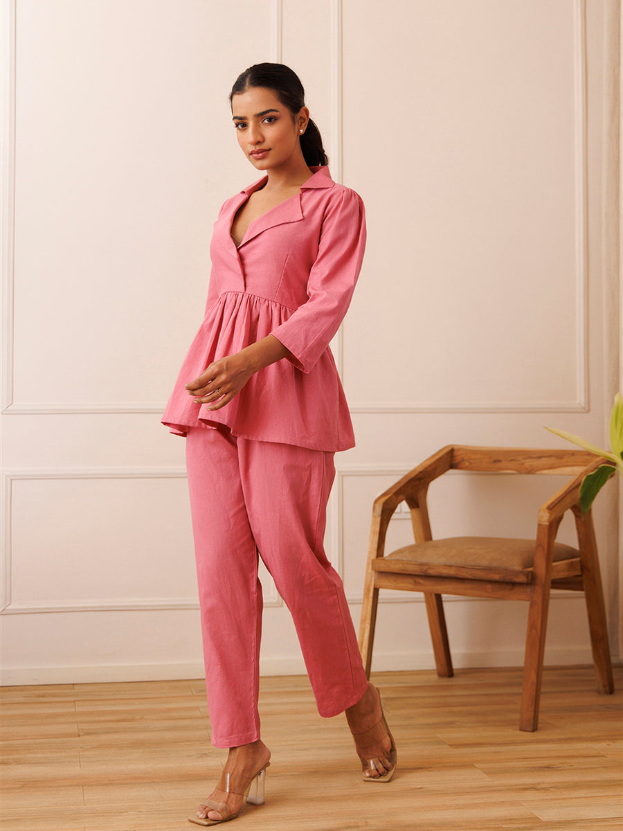Bleeding Heart Pink Co- Ord Set – Ragavi
