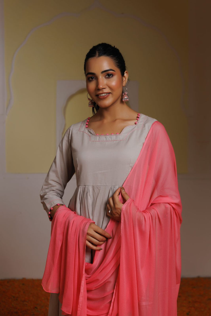 Ghost Grey Suit Set – Ragavi