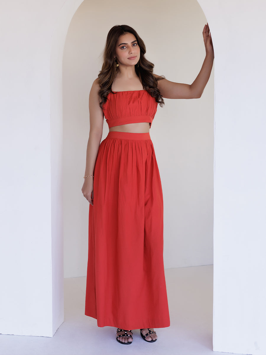 Aurora Red Co-Ord Set – Ragavi