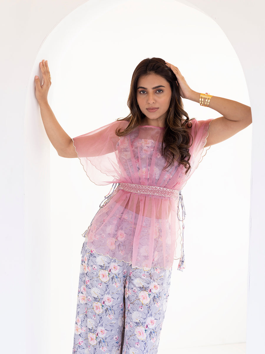 Grey Violet Co-Ord Set – Ragavi