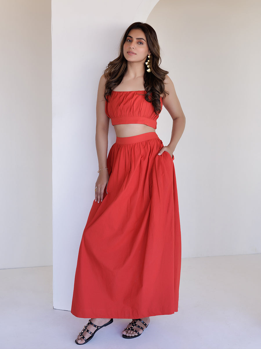 Aurora Red Co-Ord Set – Ragavi