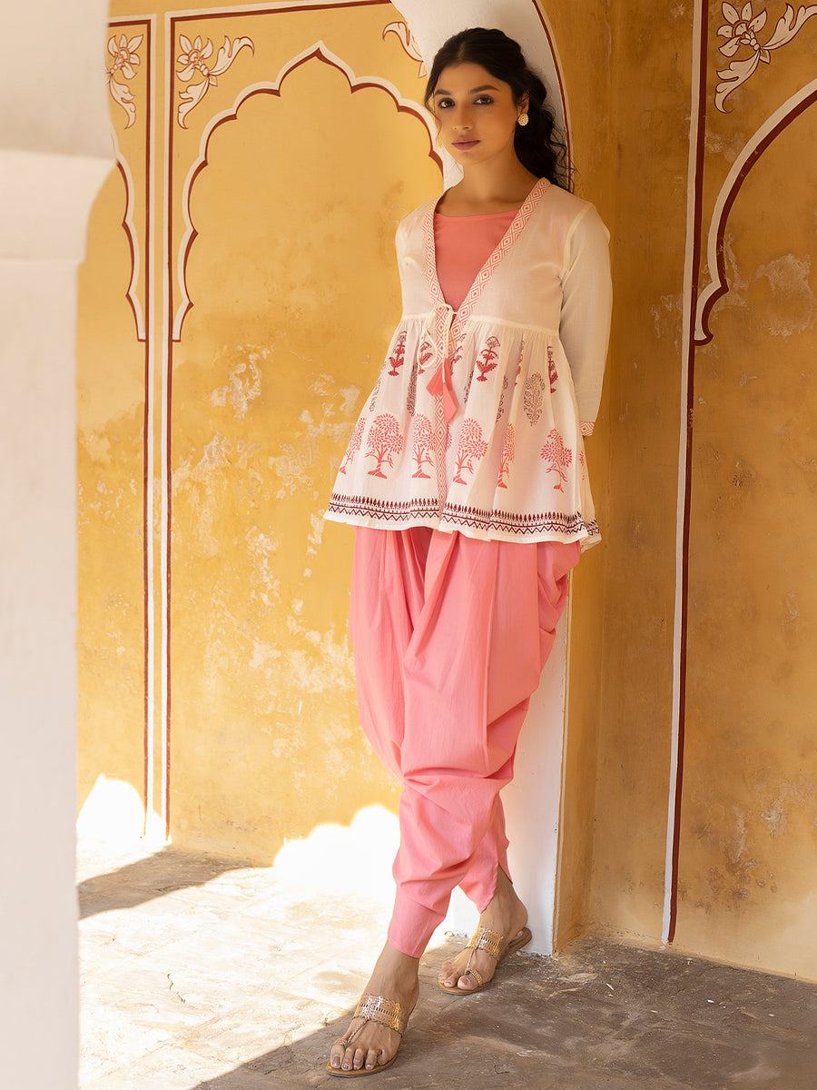 Mayra Pink Dhoti Set – Ragavi
