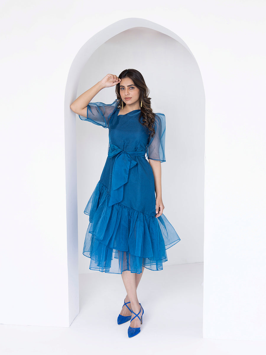 Midnight Blue Midi Dress – Ragavi